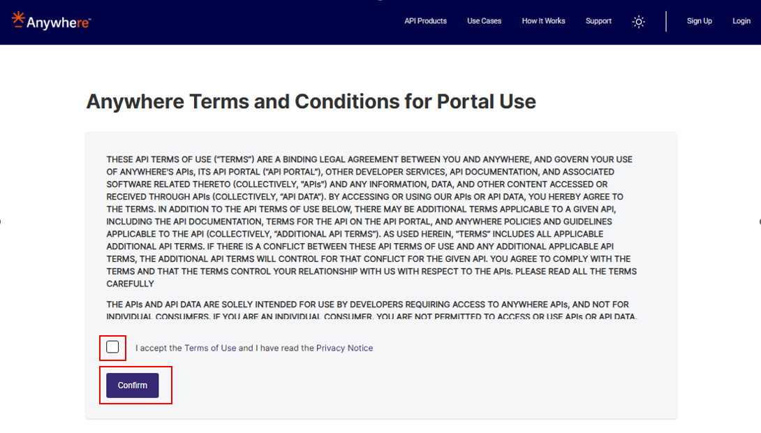 A Step-by-Step Guide : Accepting Updated Terms & Conditions in the Anywhere Developer Portal ...